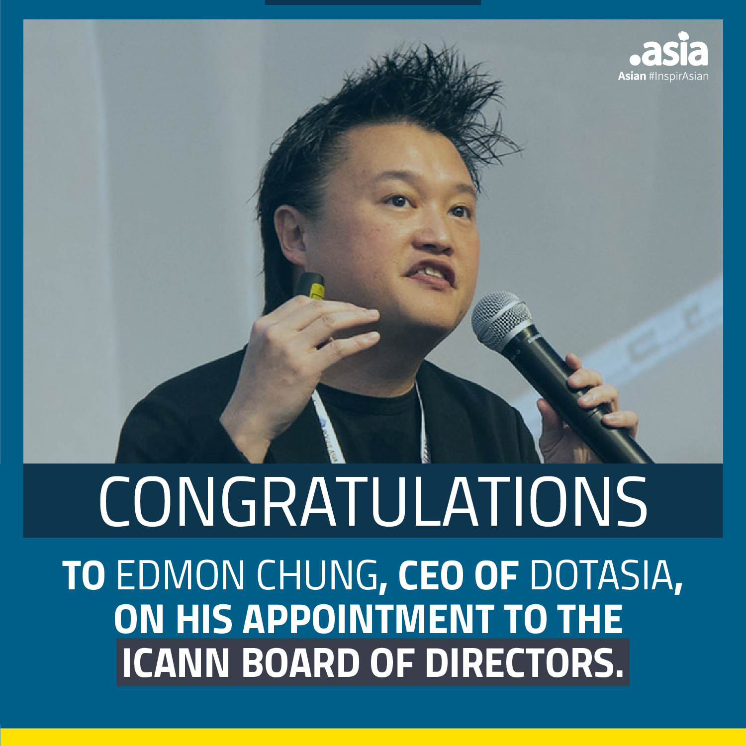 Congratulations Edmon! - Dot.Asia